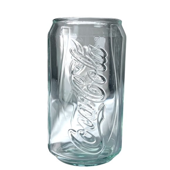 Coca Cola | Dining | Vintage Glass Cup Coke Coca Cola Can Glass Genuine ...